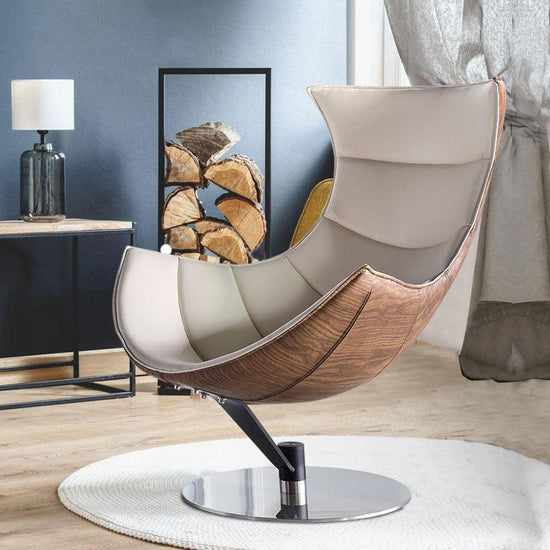 The Lobster Lounge Chair, Walnut Texture & Chrome Base | 60% Off ...